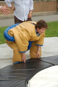 Jeu de Sumo gonflables en location - Bleu Helium